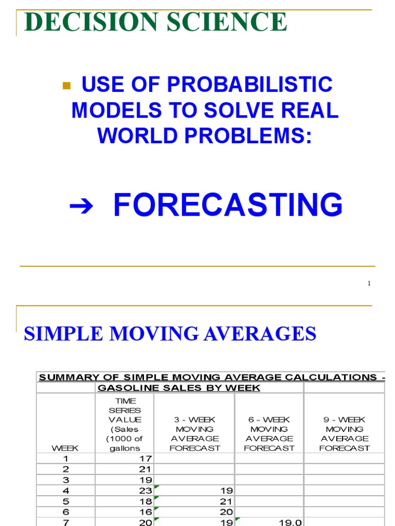 Ds Lecture 2 Forecasting Download Free Pdf Errors And Residuals