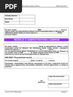 Univerzalni Obrazac Administrativne Zabrane | PDF
