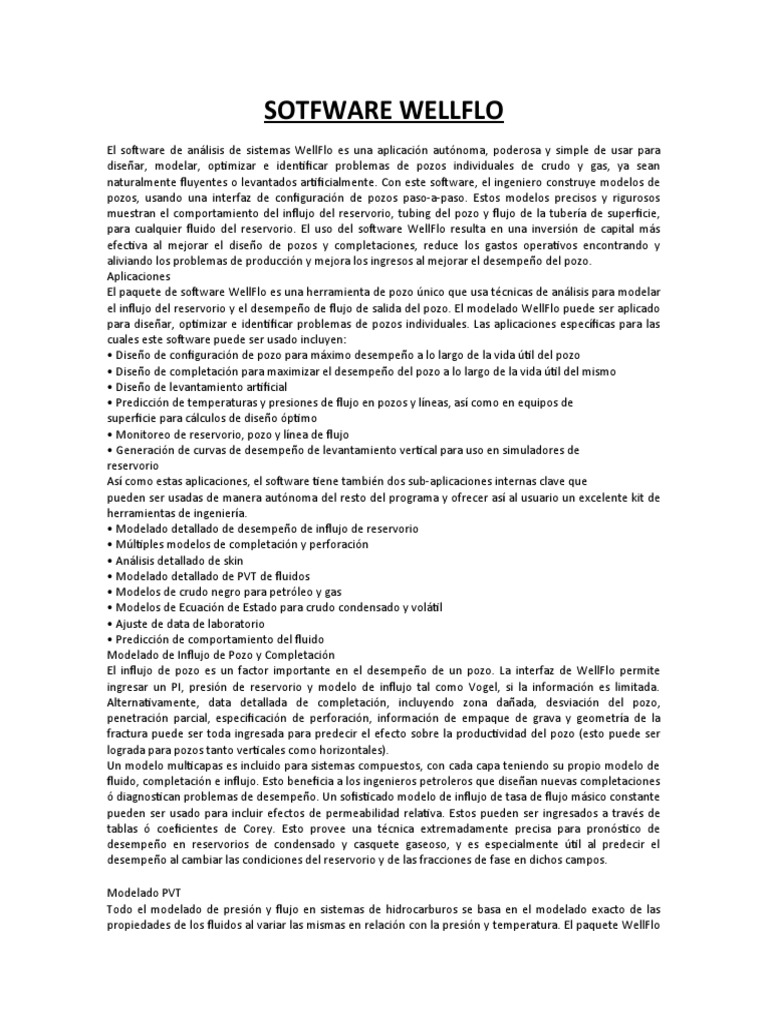Sotfware Wellflo | PDF | Archivo de computadora | Software