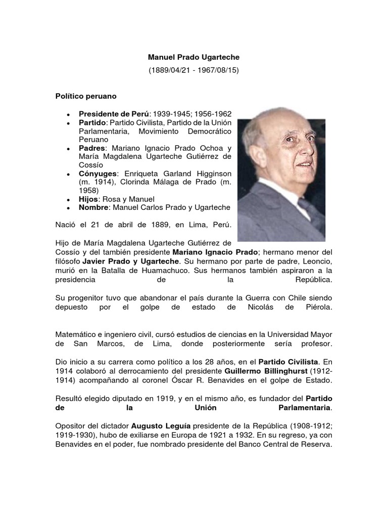 Manuel Prado Ugarteche PDF | PDF