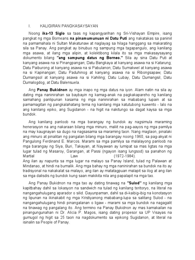 Panay Bukidnon | PDF