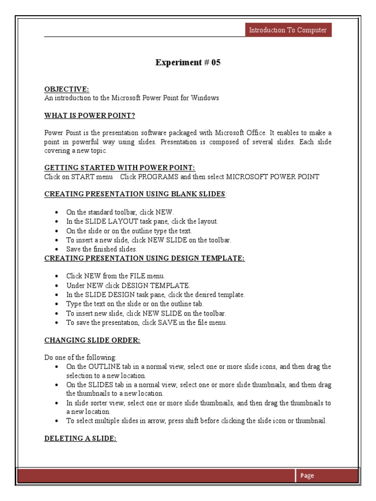 Experiment # 05: Objective | PDF | Icon (Computing) | Page Layout