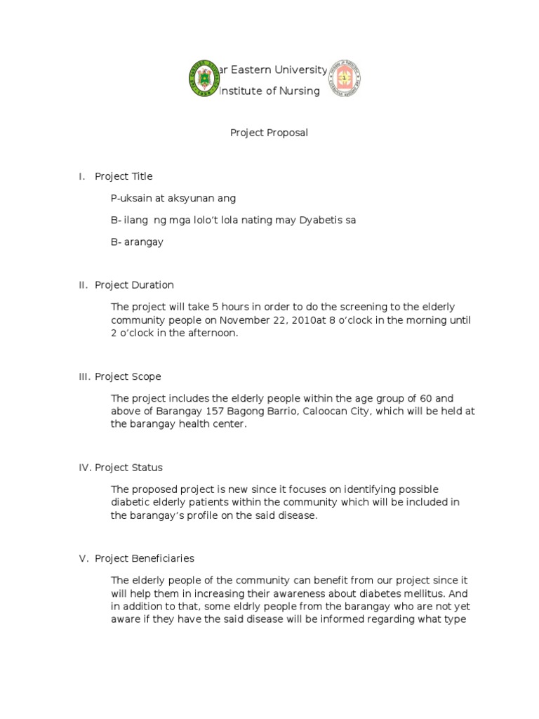 Project Proposal | PDF | Diabetes Mellitus | Health Professional