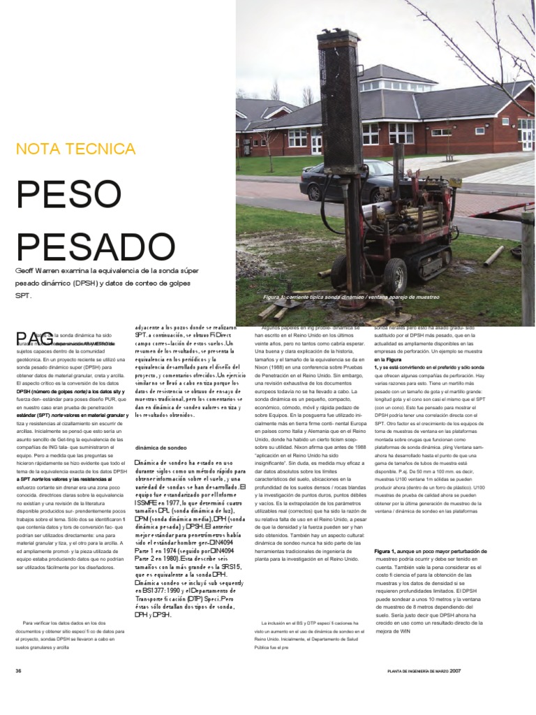 GE Mar 2007 Super Heavy Dynamic Probe DPSH Warren - En.es PDF ...