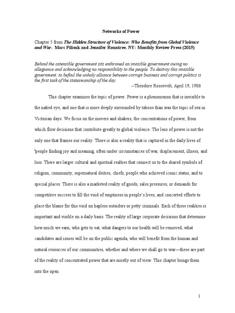 And War. Marc Pilisuk and Jennifer Rountree. NY: Monthly Review Press ...