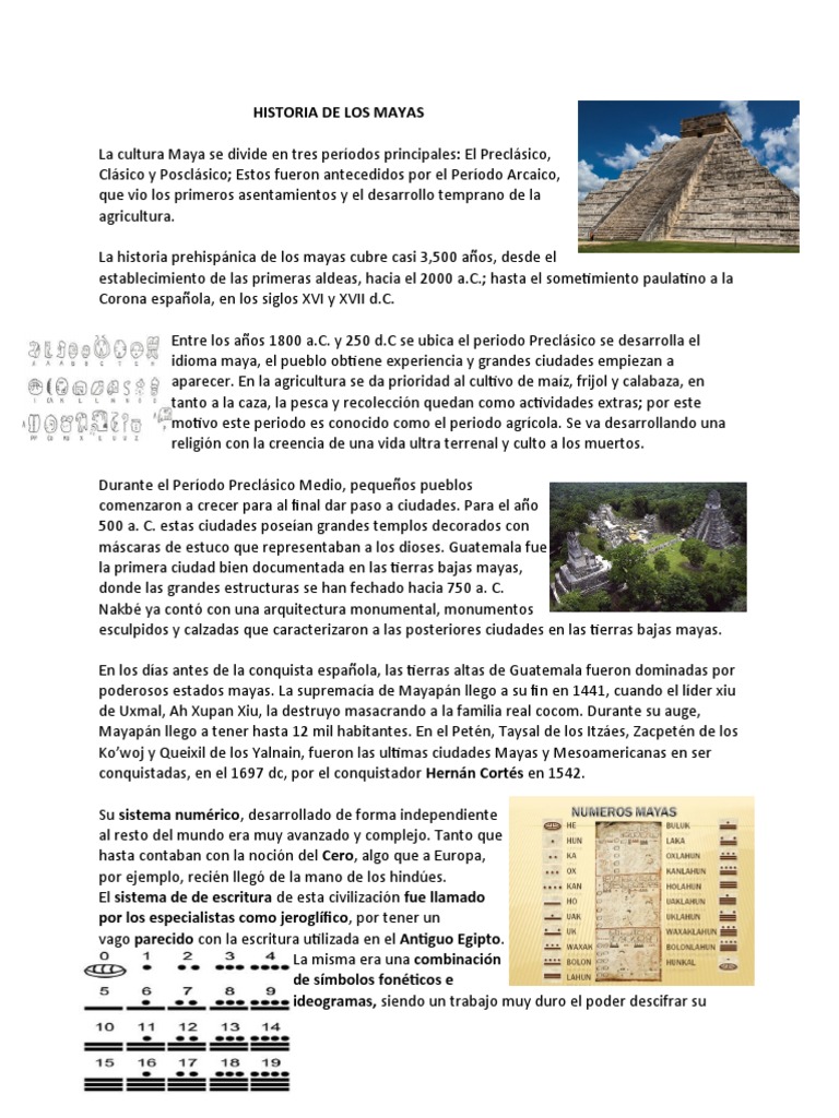 Historia de Los Mayas | PDF | Civilización maya | Mesoamérica