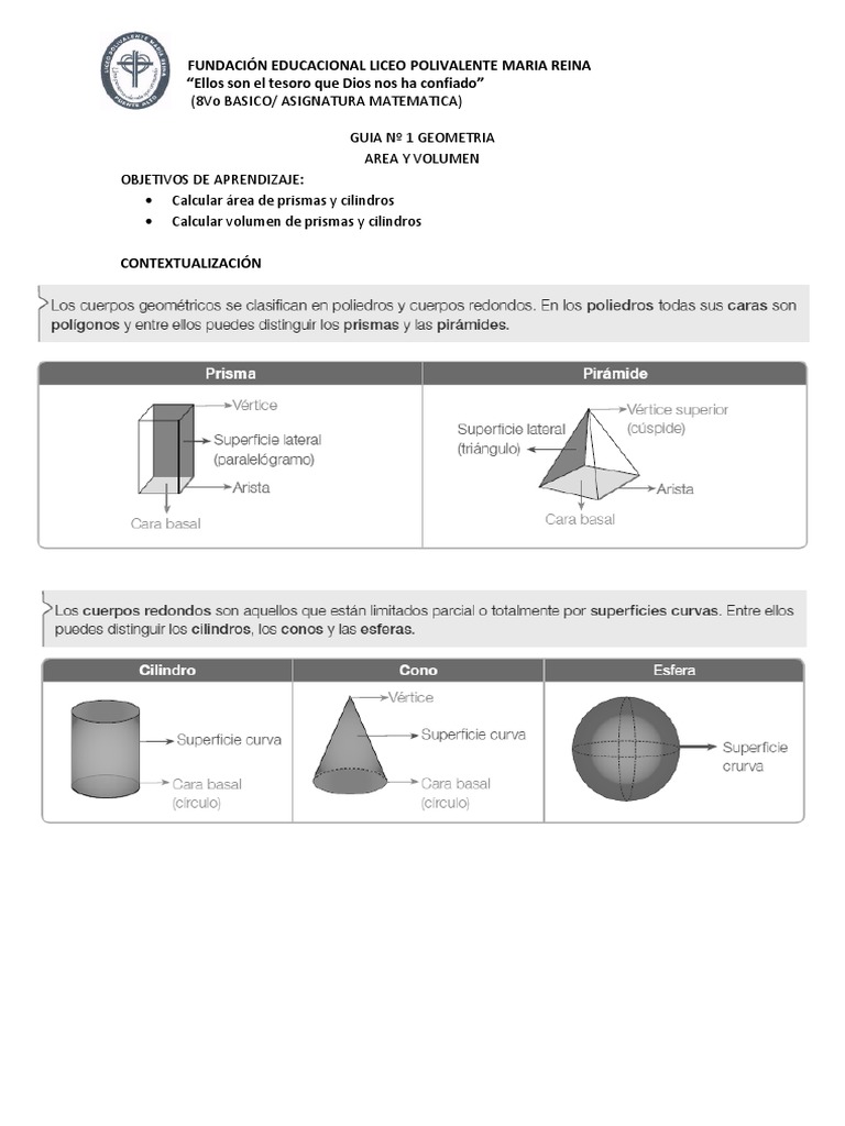 Guia 1 8vo Basico Geometria | PDF | Geometría | Geometria clasica
