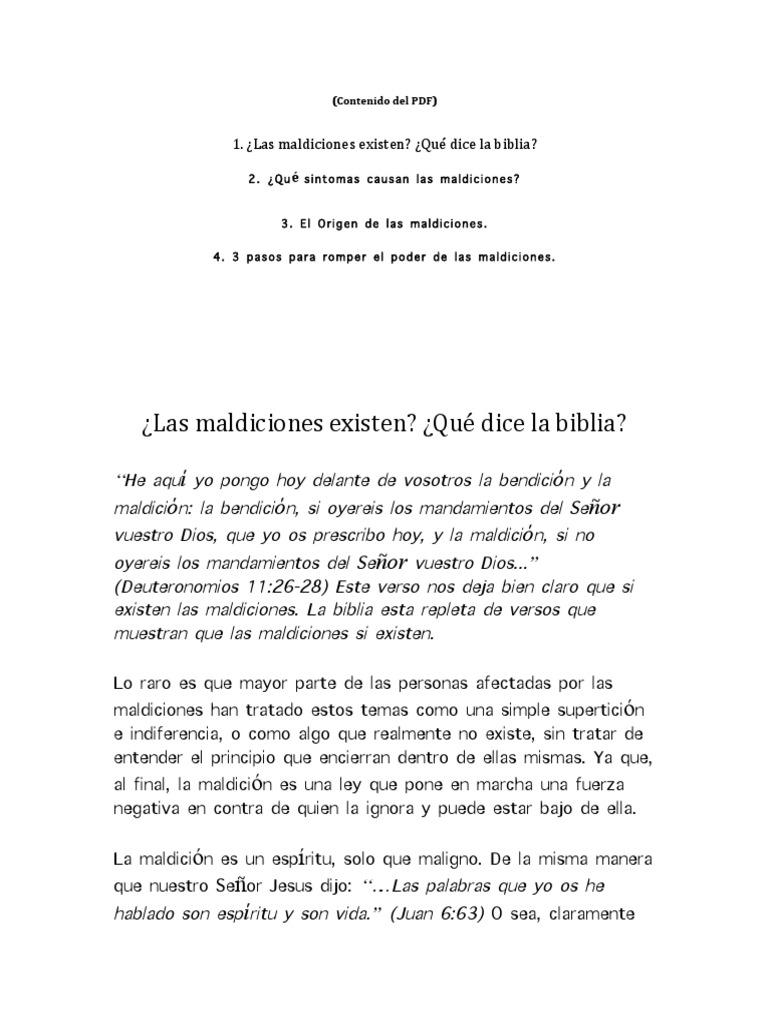 3 Pasos para Romper Las Maldiciones 5 PDF | PDF | Maldición | Alma
