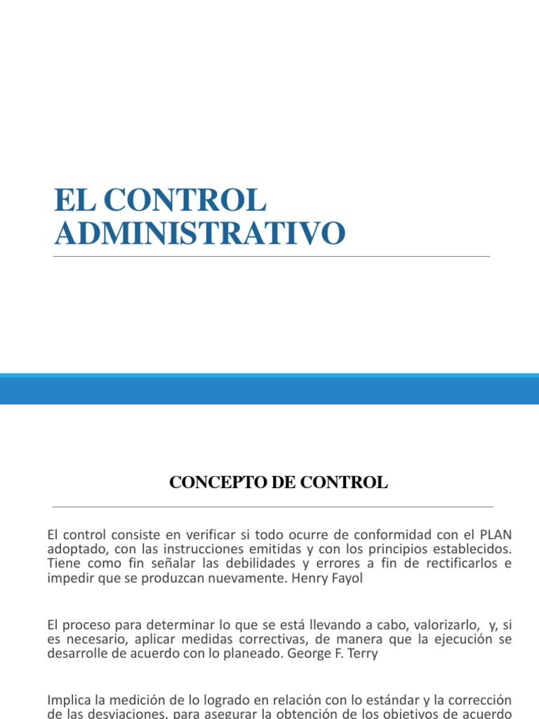 Control Administrativo | PDF | Realimentación | Calidad (comercial)