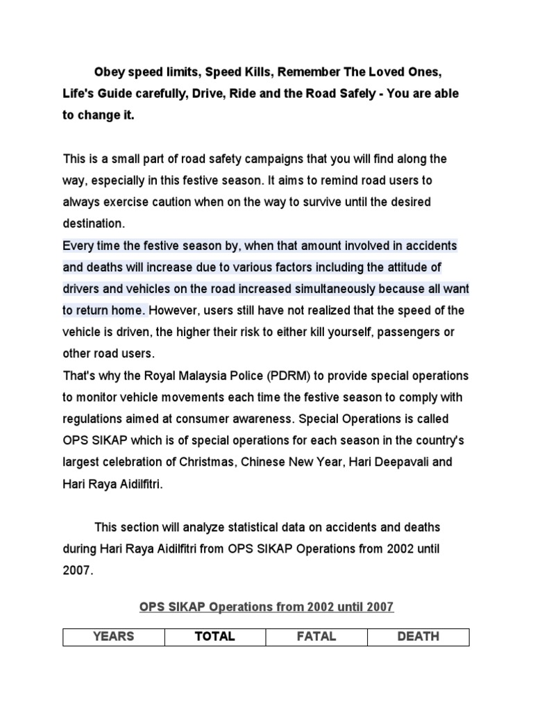 Obey Speed Limits, Speed Kills, Remember The Loved Ones, Life's Guide ...