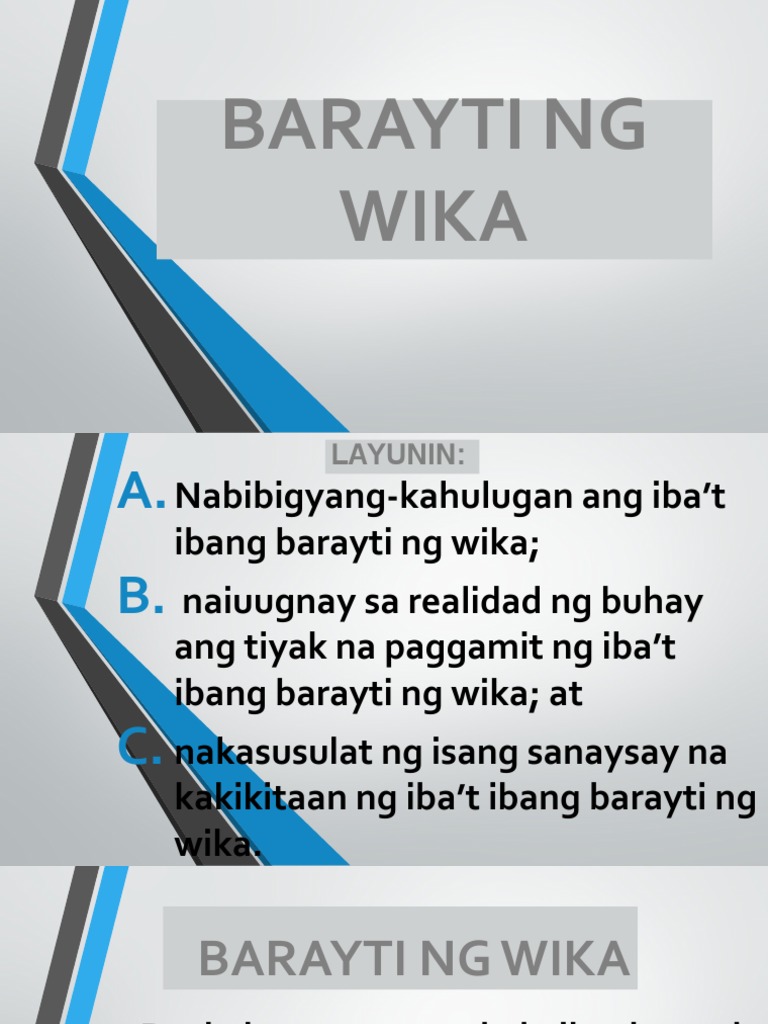 Barayti NG Wika | PDF