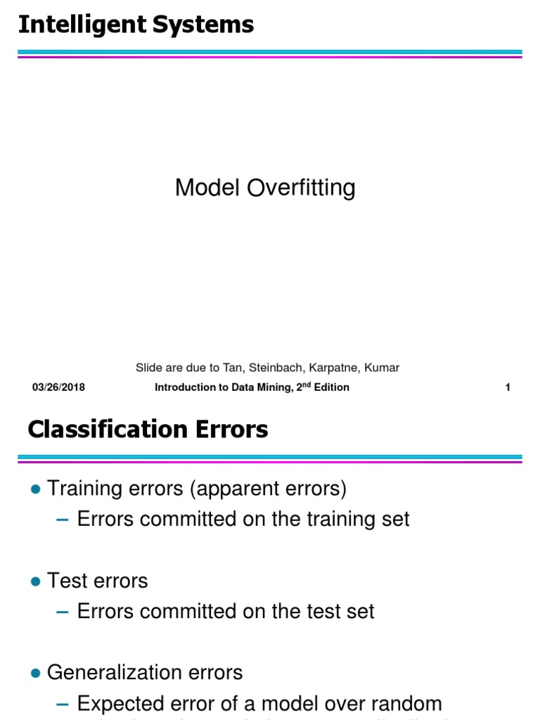 3 1 Overfitting Pdf Algorithms Multivariate Statistics