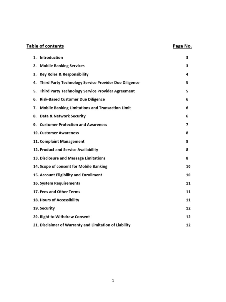 Mobile Banking Policy | PDF | Mobile Phones | Banks