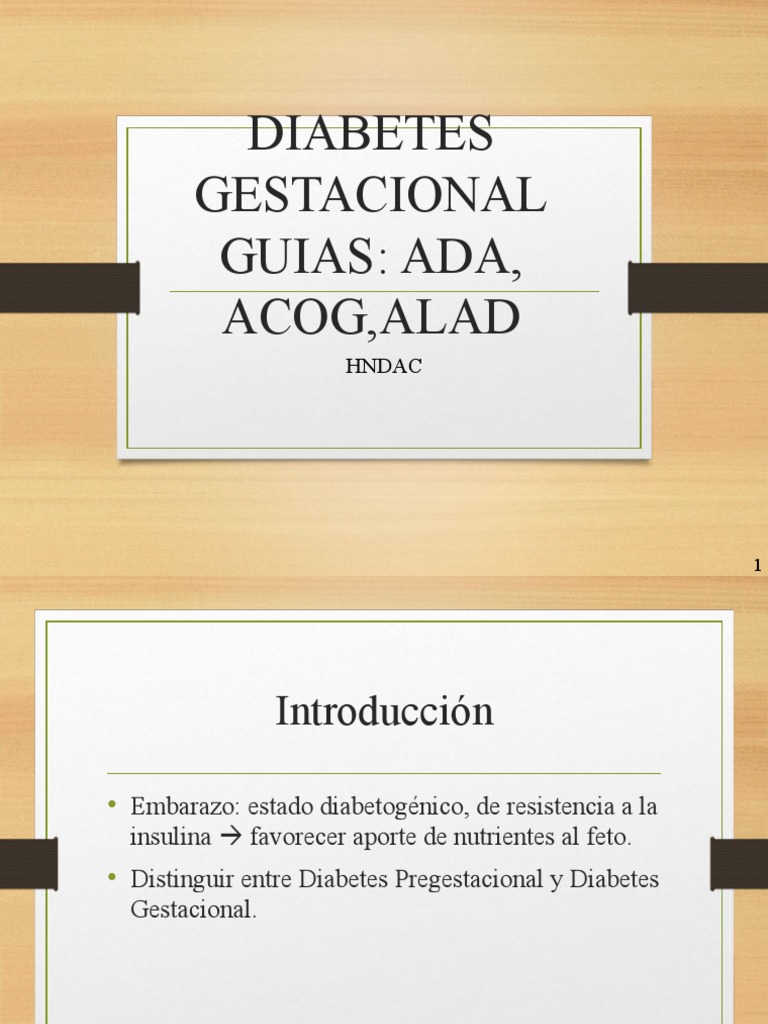 Diabetes Gestacional Guias: Ada, Acog, Alad: Hndac | PDF | Diabetes ...