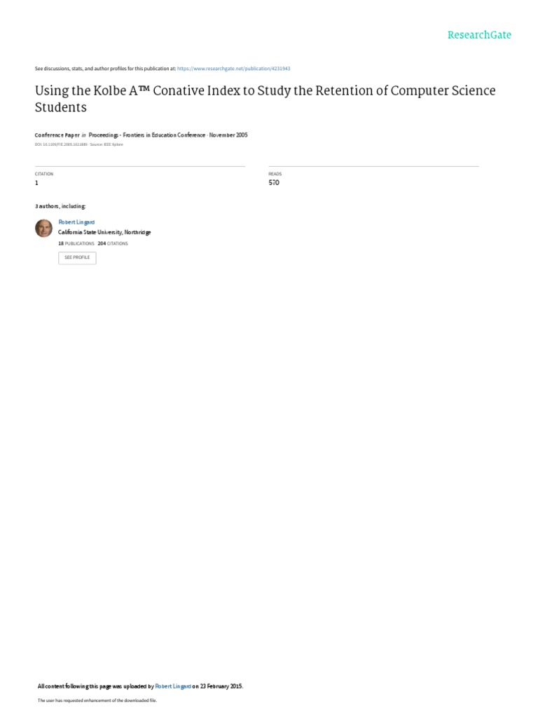 WP IO - Using - The - Kolbe - A - Conative - Index - To - Study - The ...