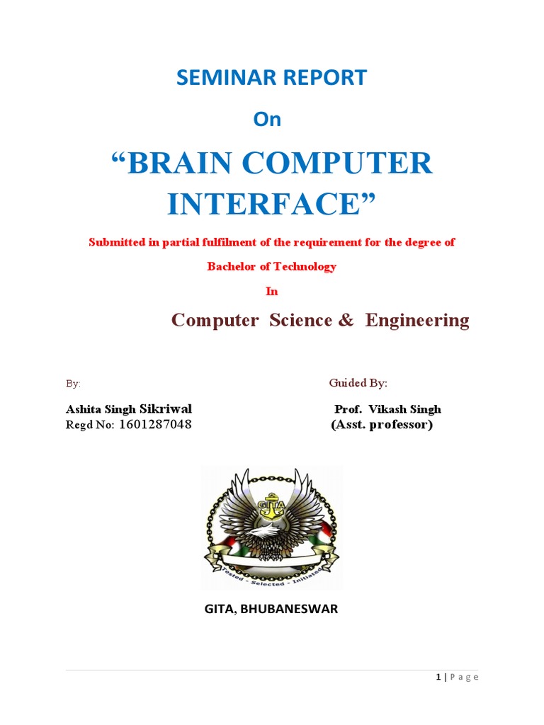 Seminar Report On Touchscreen | PDF | Electroencephalography | Event Related Potential