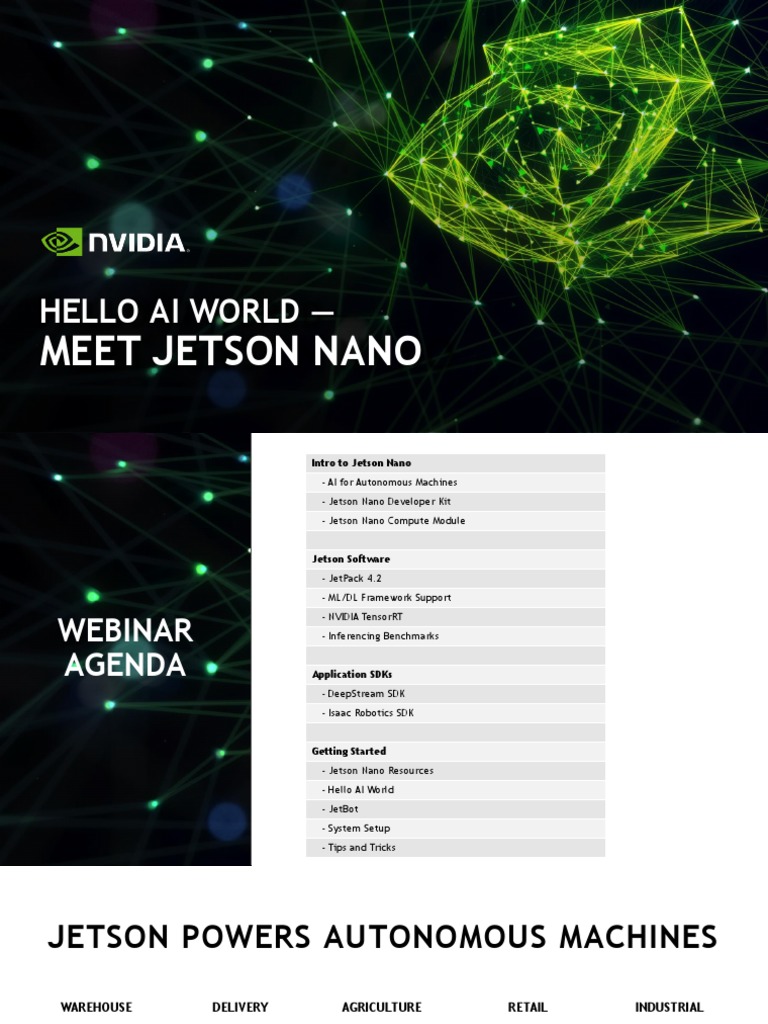 Hello Ai World - : Meet Jetson Nano | PDF | Deep Learning | Computer Architecture