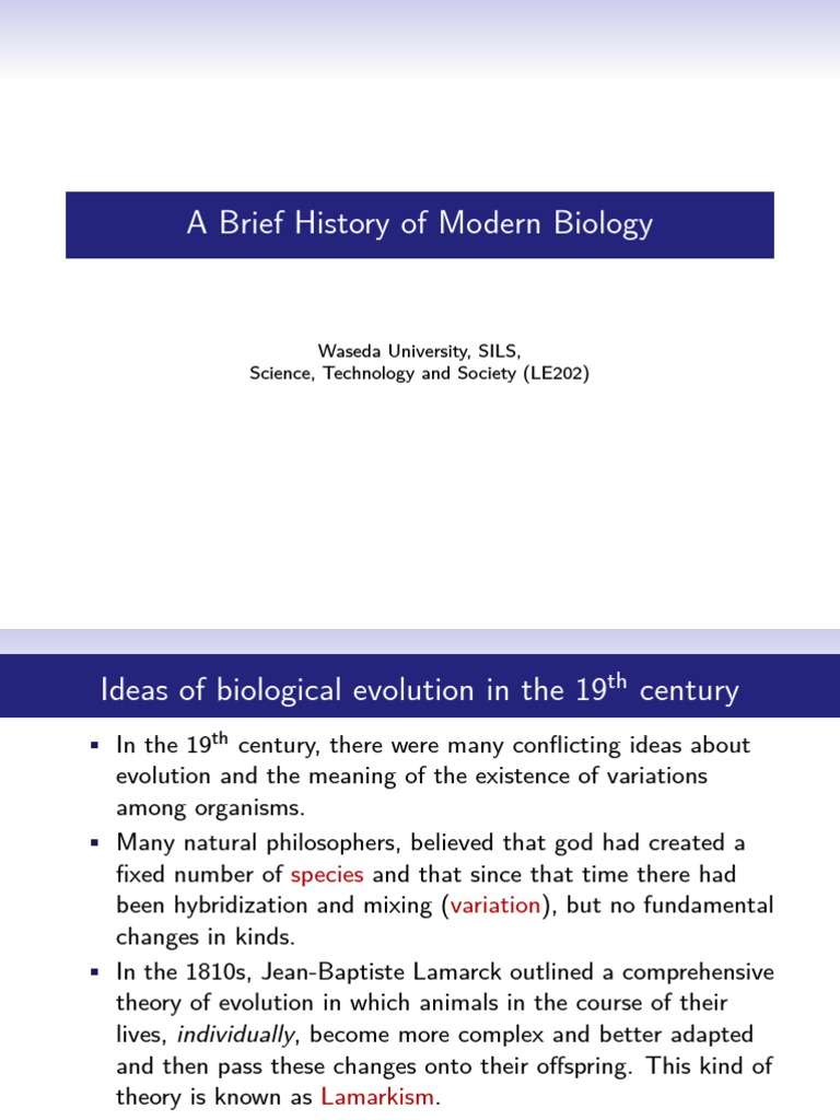 Early Modern Biology PDF | PDF | Genetics | Dna