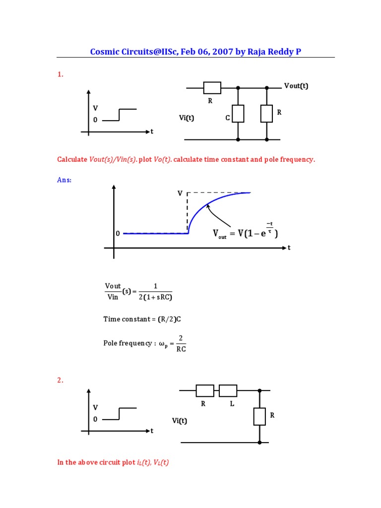 Cosmic Circuits With Solutions | PDF | Signal Processing | Electronics