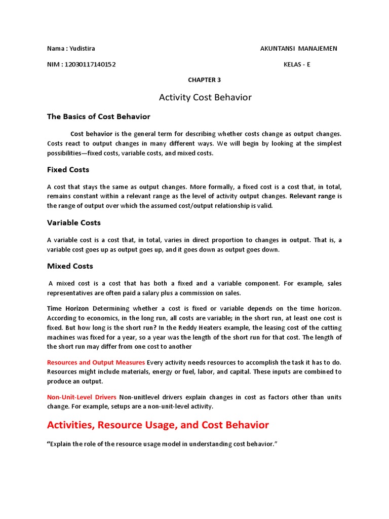 Cost Behavior Analysis | PDF | Coefficient Of Determination | Least Squares