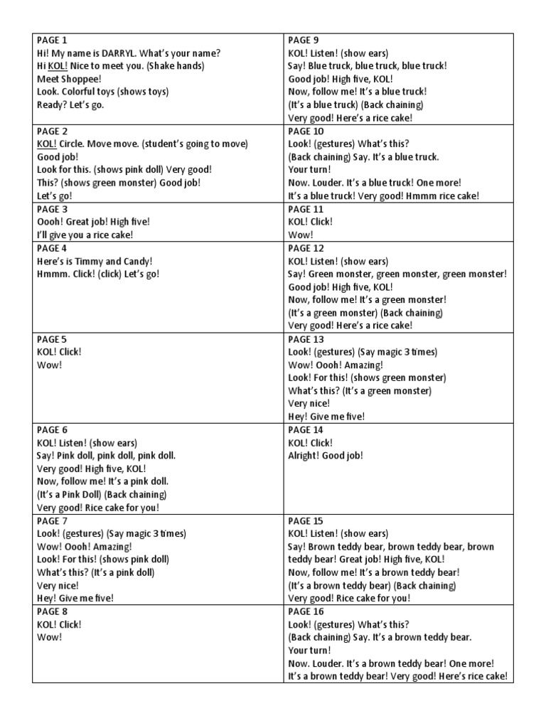 Colorful Toys CE Script 51talk | PDF