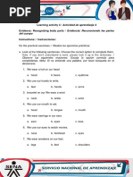 Body Parts Learning Activities | PDF