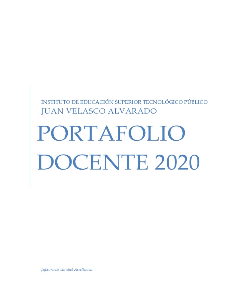 00 Caratulas Portafolio Docente 2020 | PDF | Tecnologia Educacional | Modificación de comportamiento