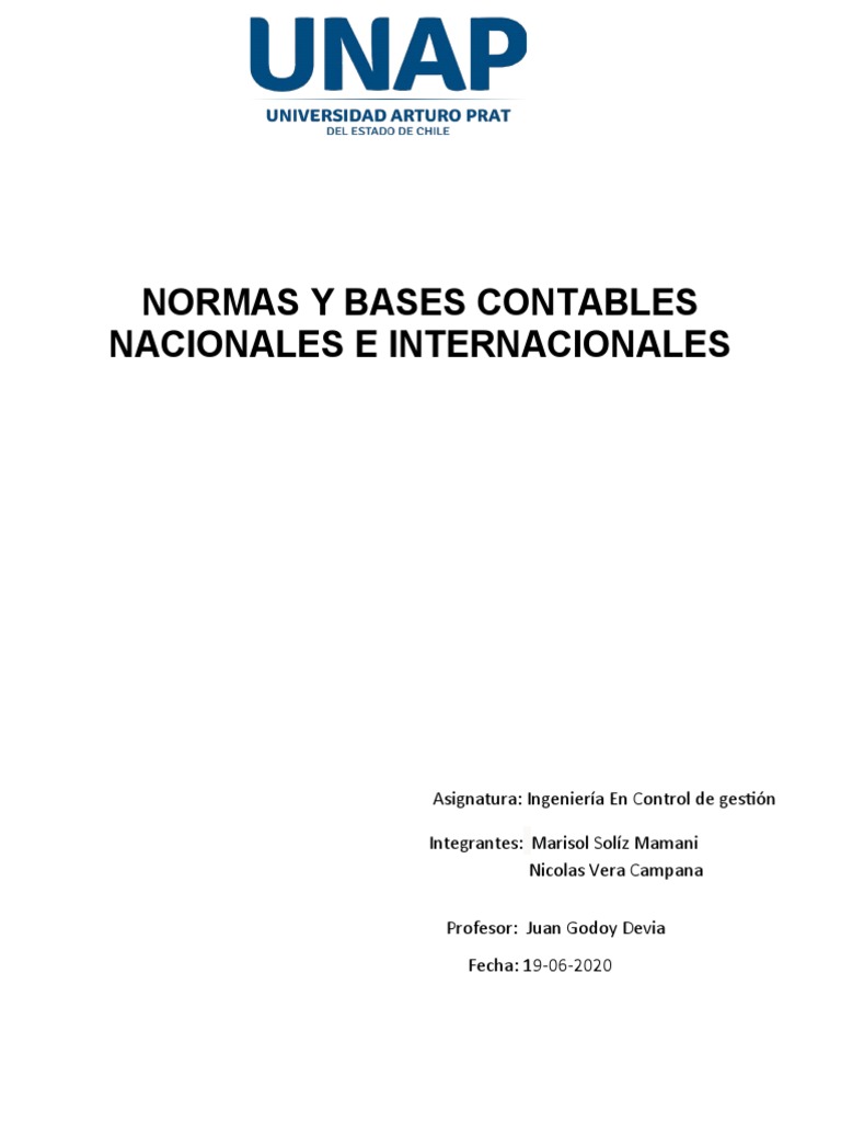 Informe Contabilidad | PDF | normas internacionales de INFORMACION ...