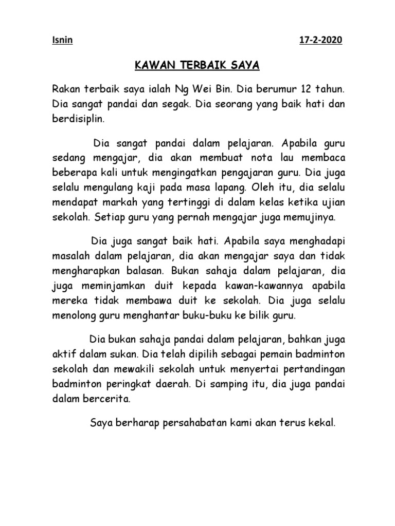 Karangan Temasya Sukan Tahun 3 | PDF | Karier & Perkembangan