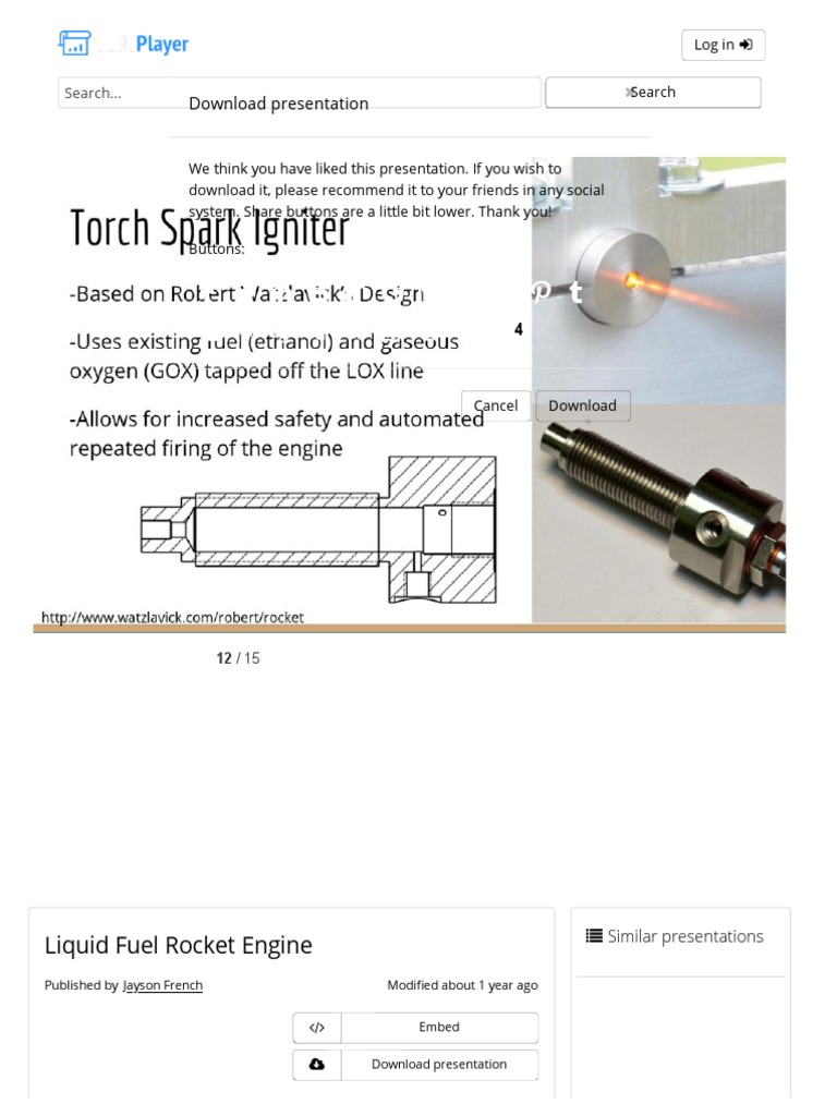 Presentation: Liquid Fuel Rocket Engine | PDF | Liquid Oxygen | Rocket ...