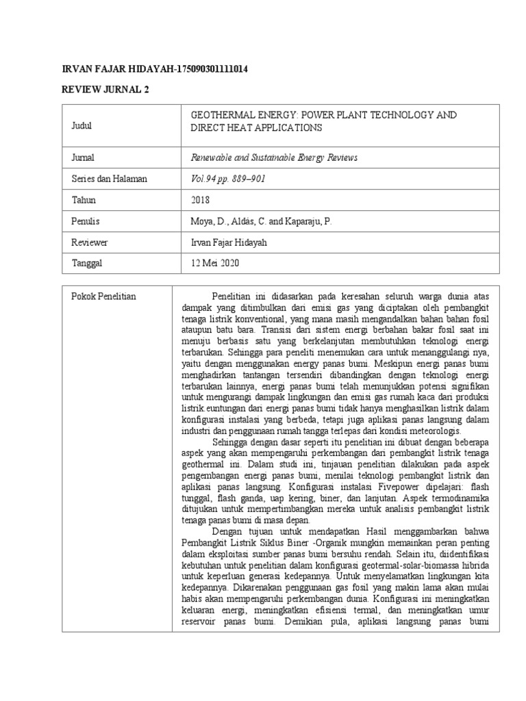 IRVAN FAJAR HIDAYAH - Review Jurnal 2 | PDF