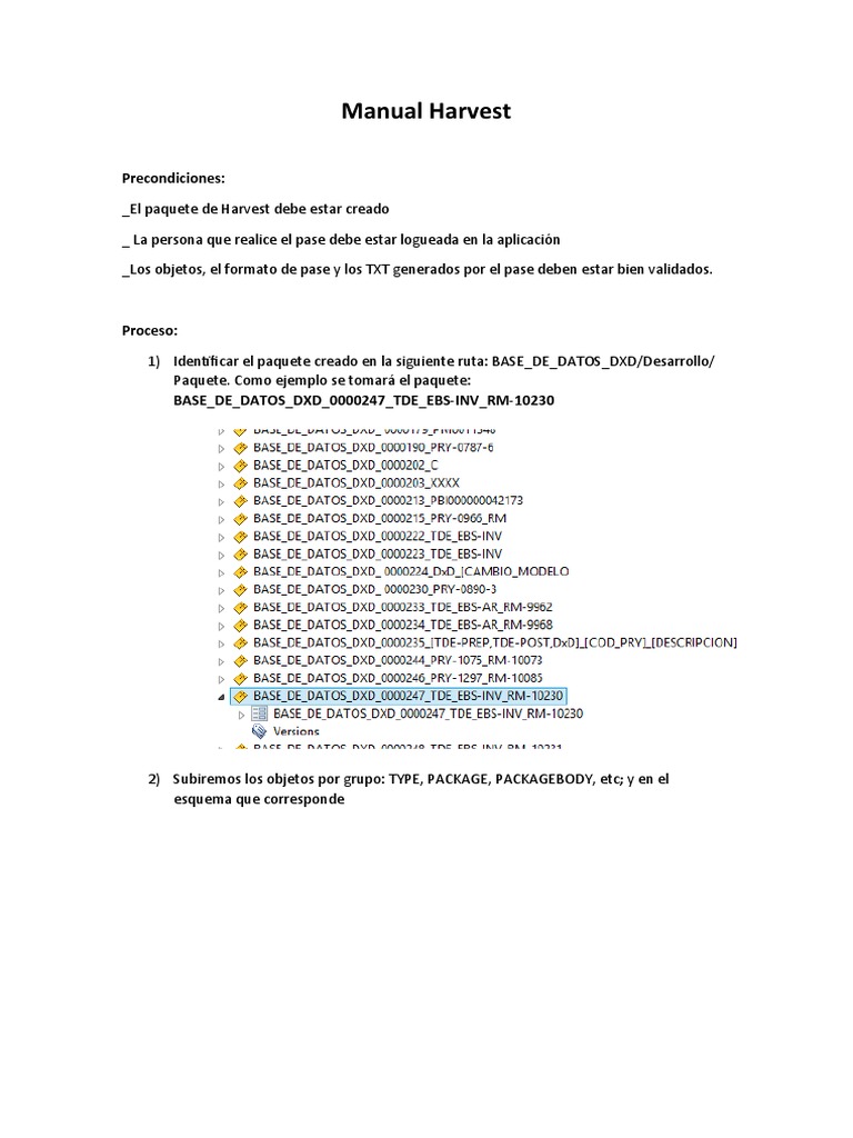 Manual Harvest | PDF