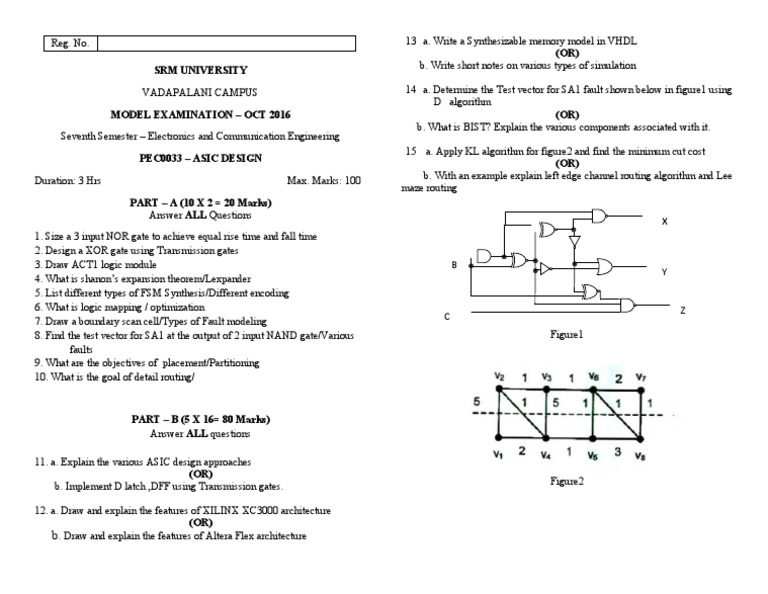 ASIC Design Model Exam Questions | PDF | Logic Gate | Field ...
