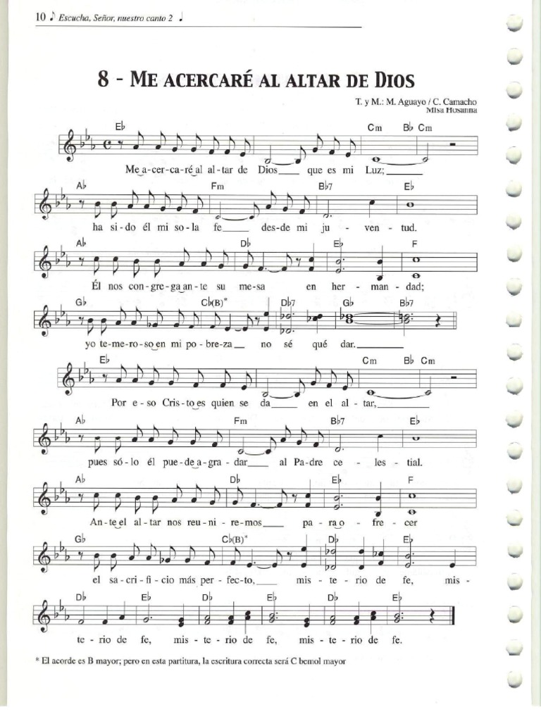 Me Acercare AL ALTAR DE DIO | PDF