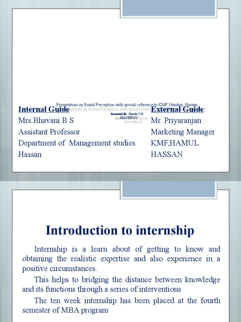 External Guide Internal Guide | PDF | Dairy | Milk