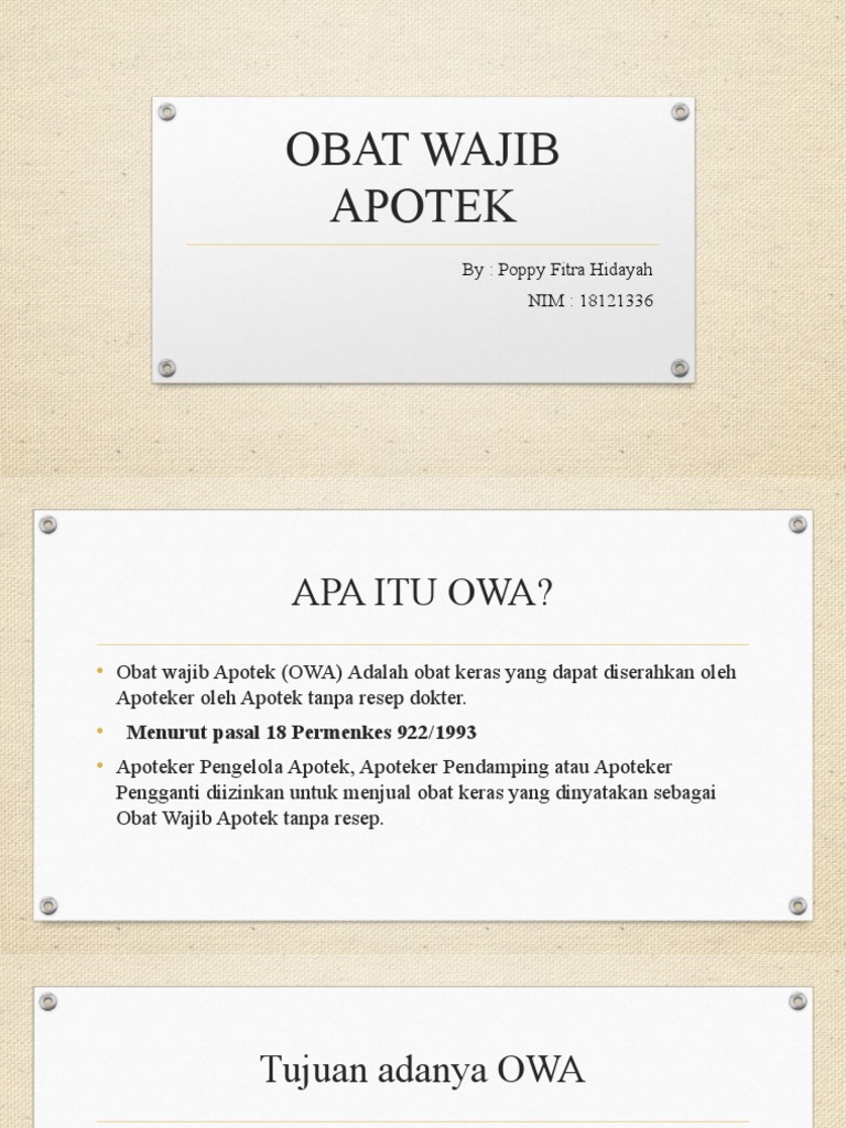 Obat Wajib Apotek | PDF | Pengembangan Diri | Kesehatan Holistik