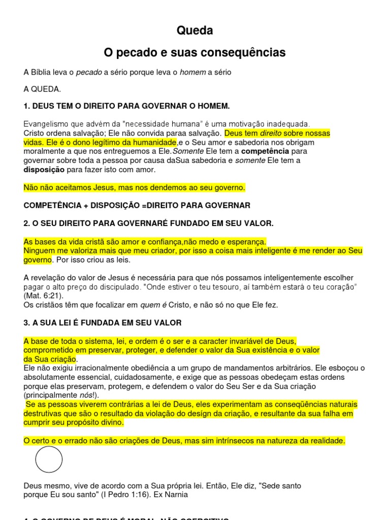 O Pecado E Suas Consequências Salvação Download Grátis Pdf