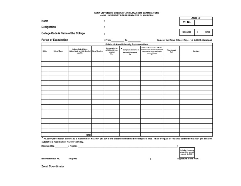 AUR Claim Form | PDF | Government | Business