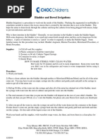 Indwelling Catheter Flush Instructions | PDF | Catheter | Urinary Bladder