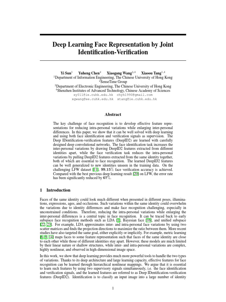 5416 Deep Learning Face Representation by Joint Identification ...