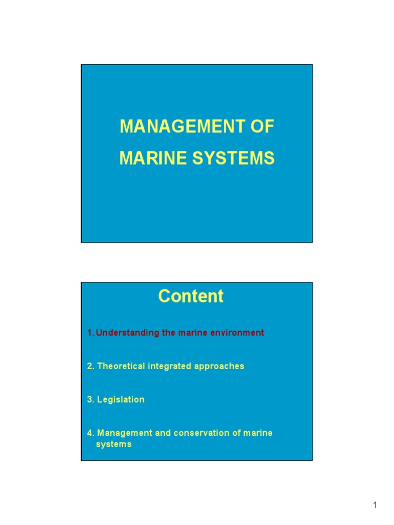 Marine Systems Management Overview | PDF | Exclusive Economic Zone ...