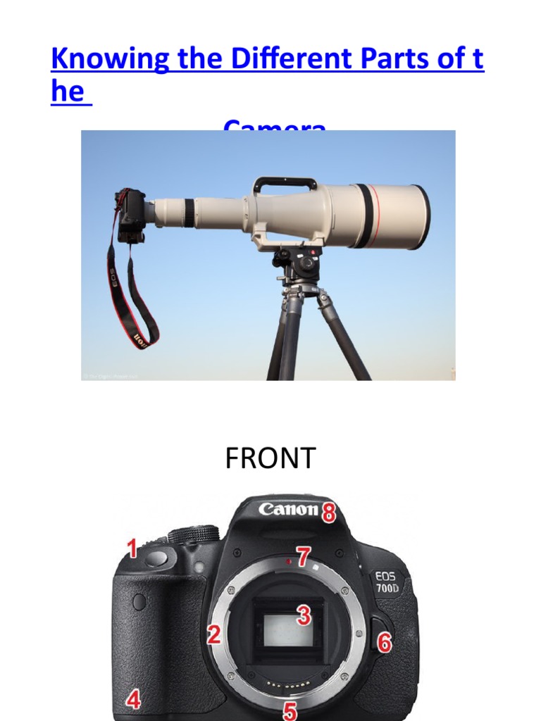 1 Knowing The Different Parts of The Camera | PDF | Camera | Autofocus
