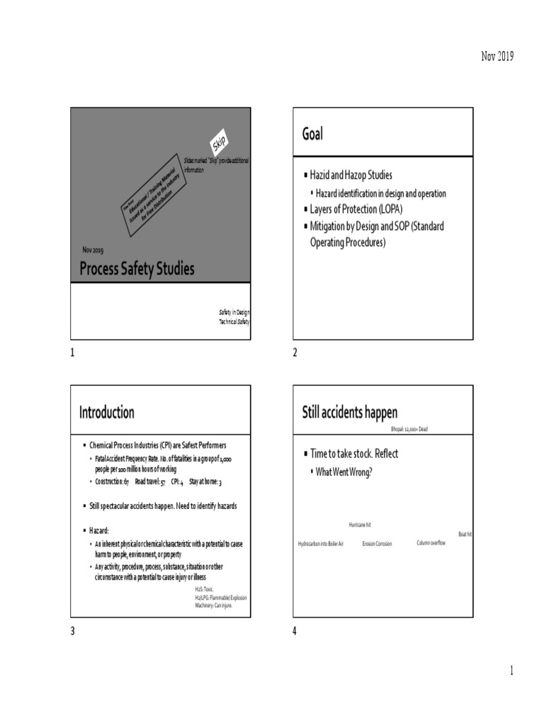 Process Safety Studies and Hazard Analysis | PDF | Pump | Emergency ...