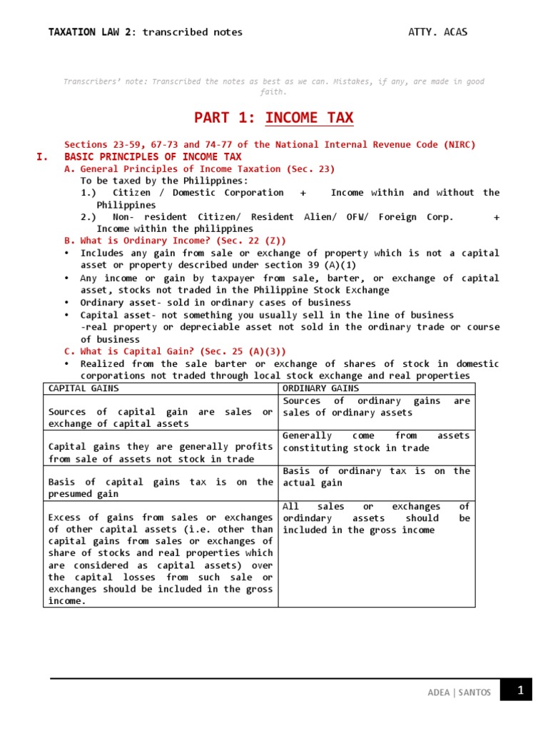 TAX 2 - COMPLETE - Entire Semlecture and Book Based PDF | PDF | Tax ...