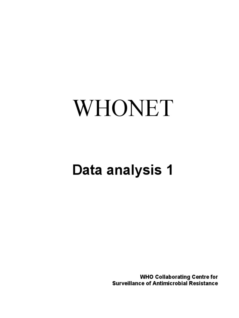 WHONET 4.data Analysis 1 | PDF | Microsoft Excel | Antimicrobial Resistance
