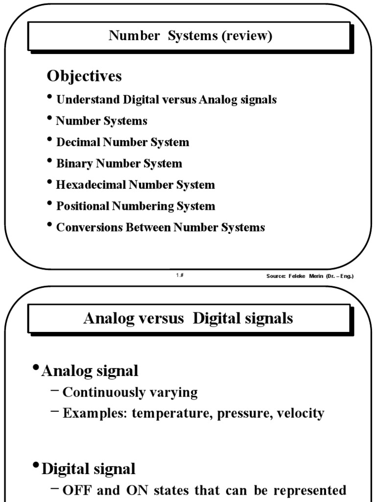 Number Systems Powerpoint | PDF | Arithmetic | Electrical Engineering