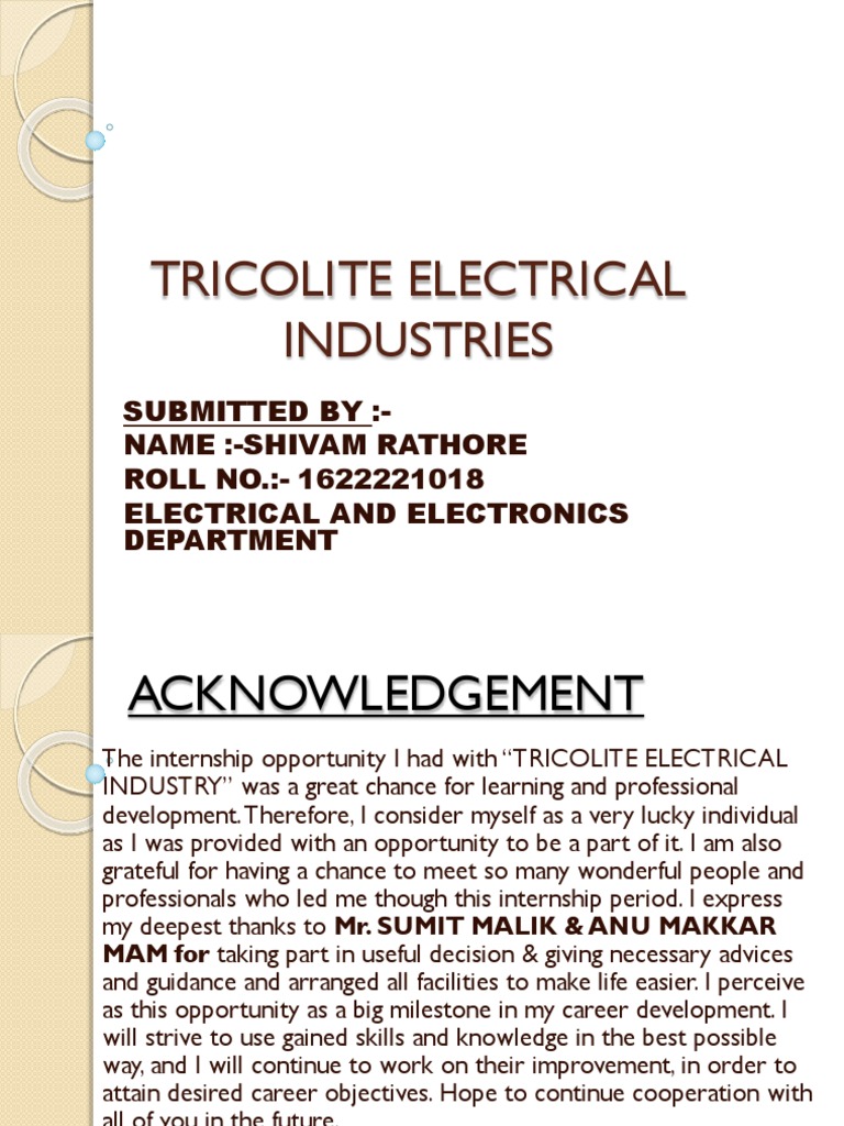 Tricolite Electrical Industries | PDF | Capacitor | Force