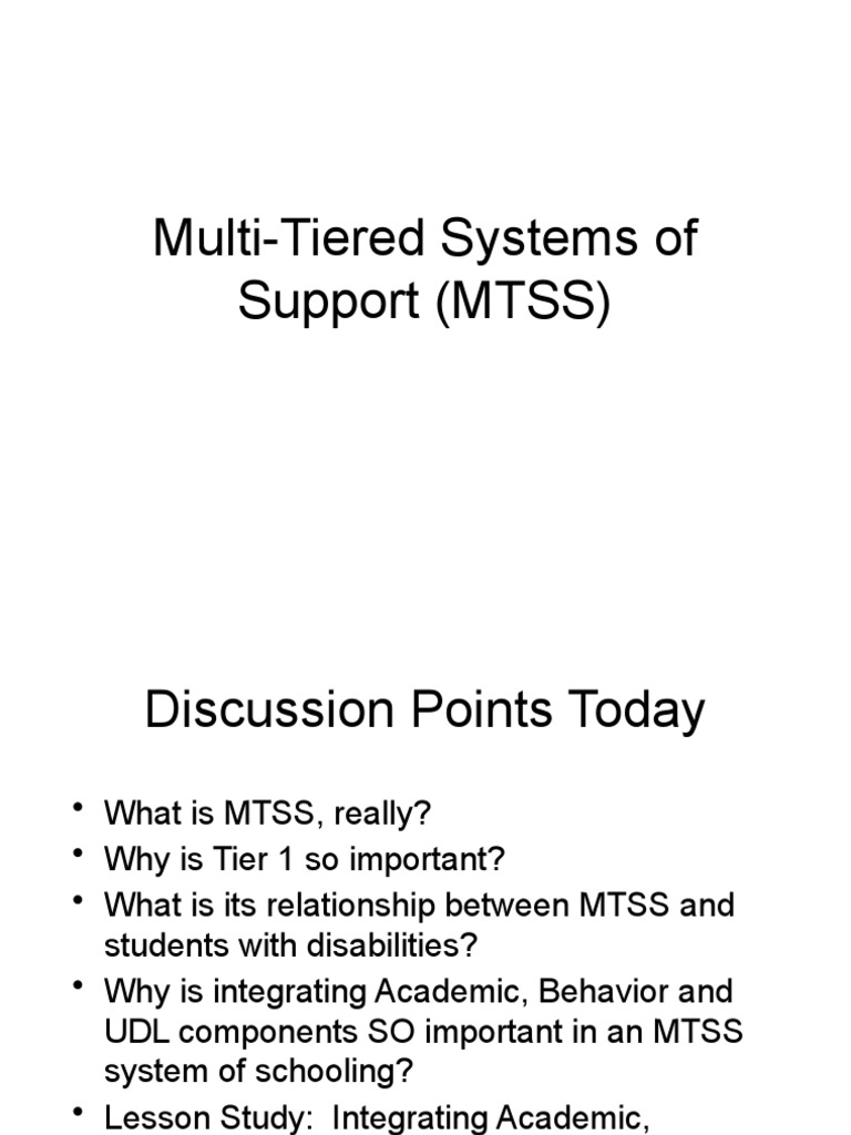 Multi-Tiered System of Support | PDF | Special Education ...