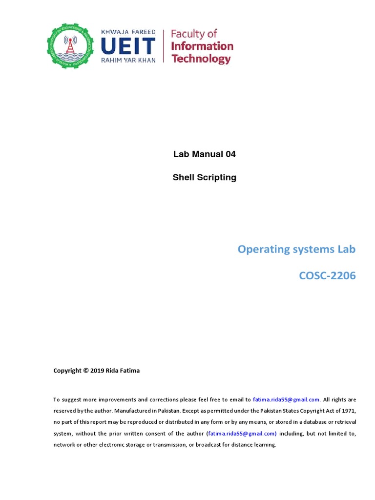 Lab 4 Shell Scripting 2 Pdf Computer File Shell Computing 4872