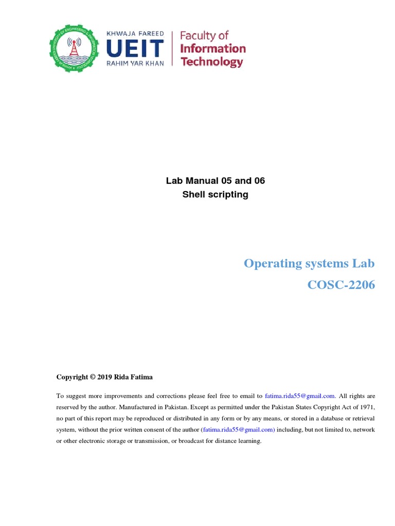 Lab 05 and 06 Shell Scripting | PDF | Parameter (Computer Programming) | Shell (Computing)